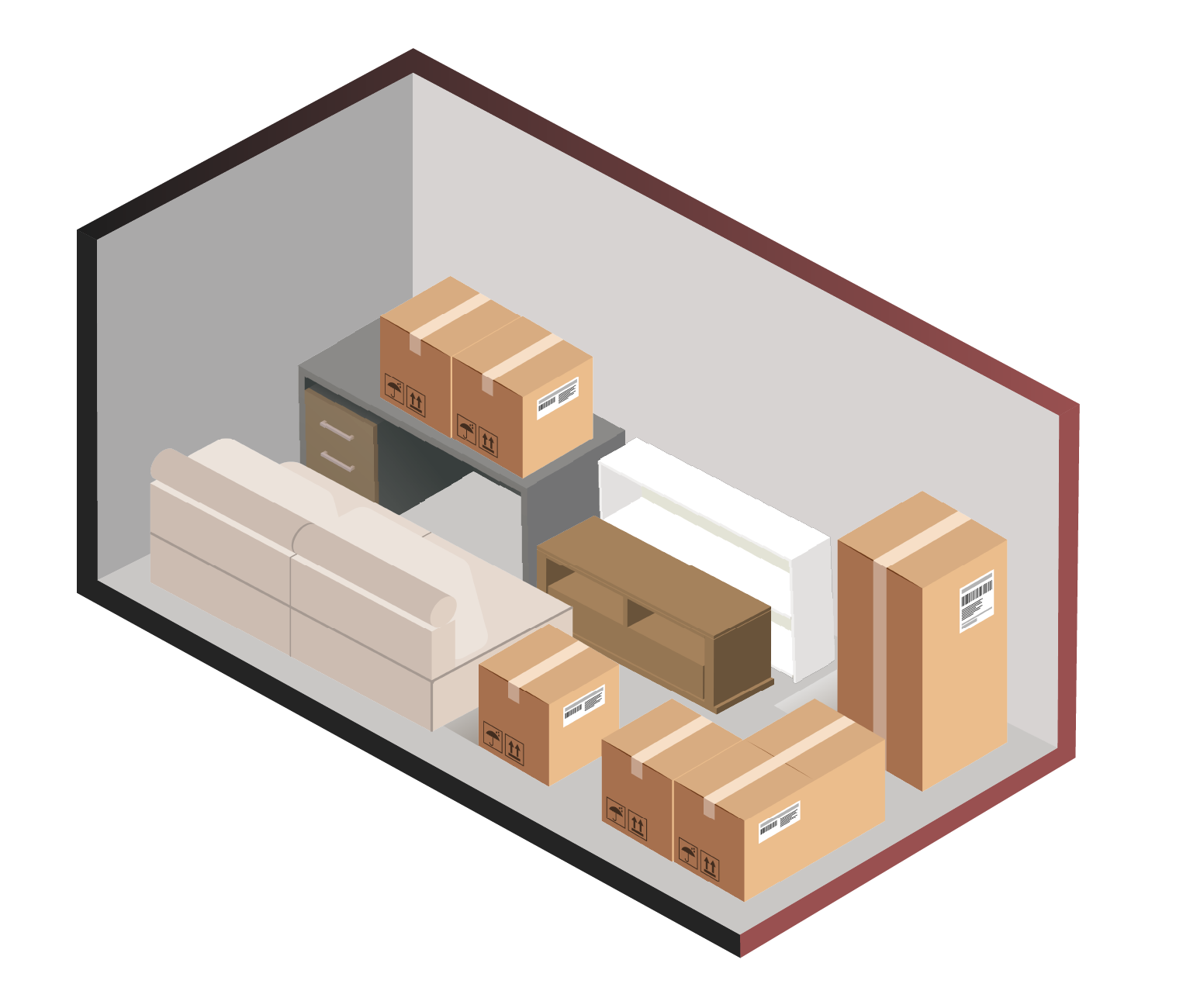 Unit Sizes (3D Images) | Johnson Creek Storage